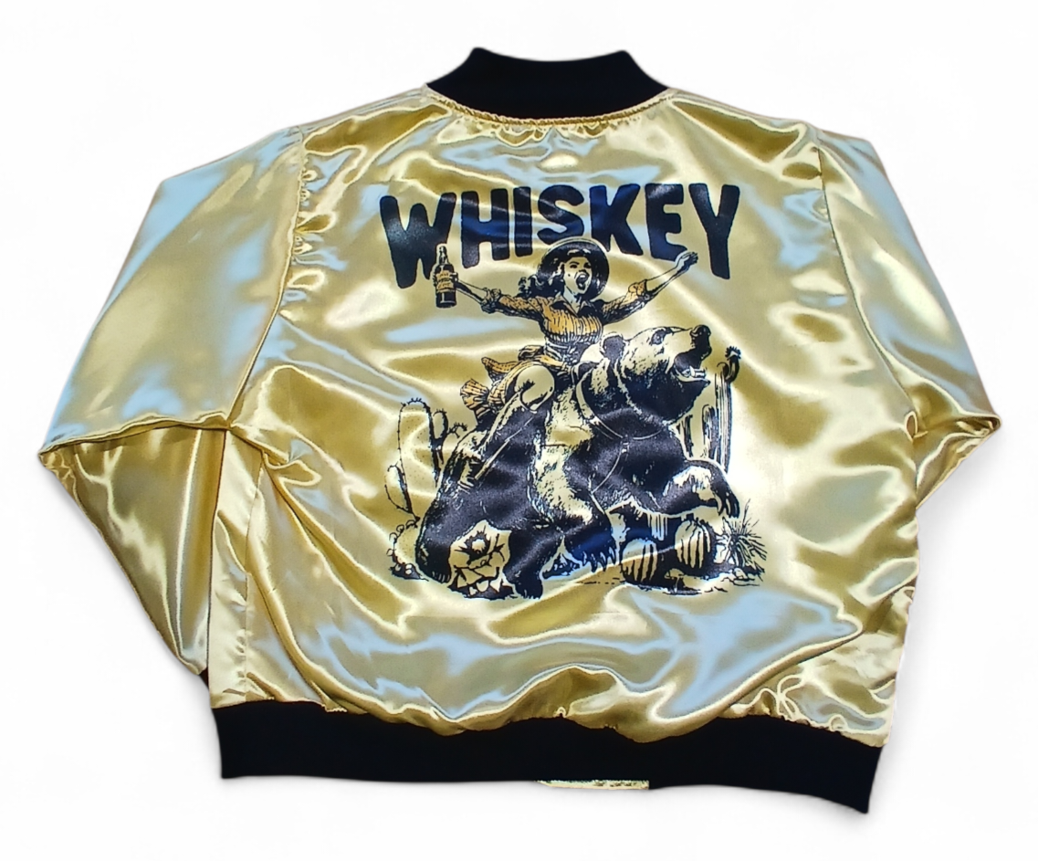 raised rowdy girls satin bombers – johnny suede customs